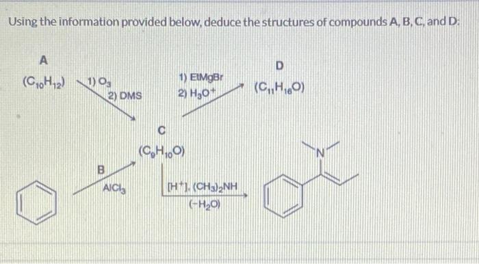Solved Using the information provided below, deduce the | Chegg.com