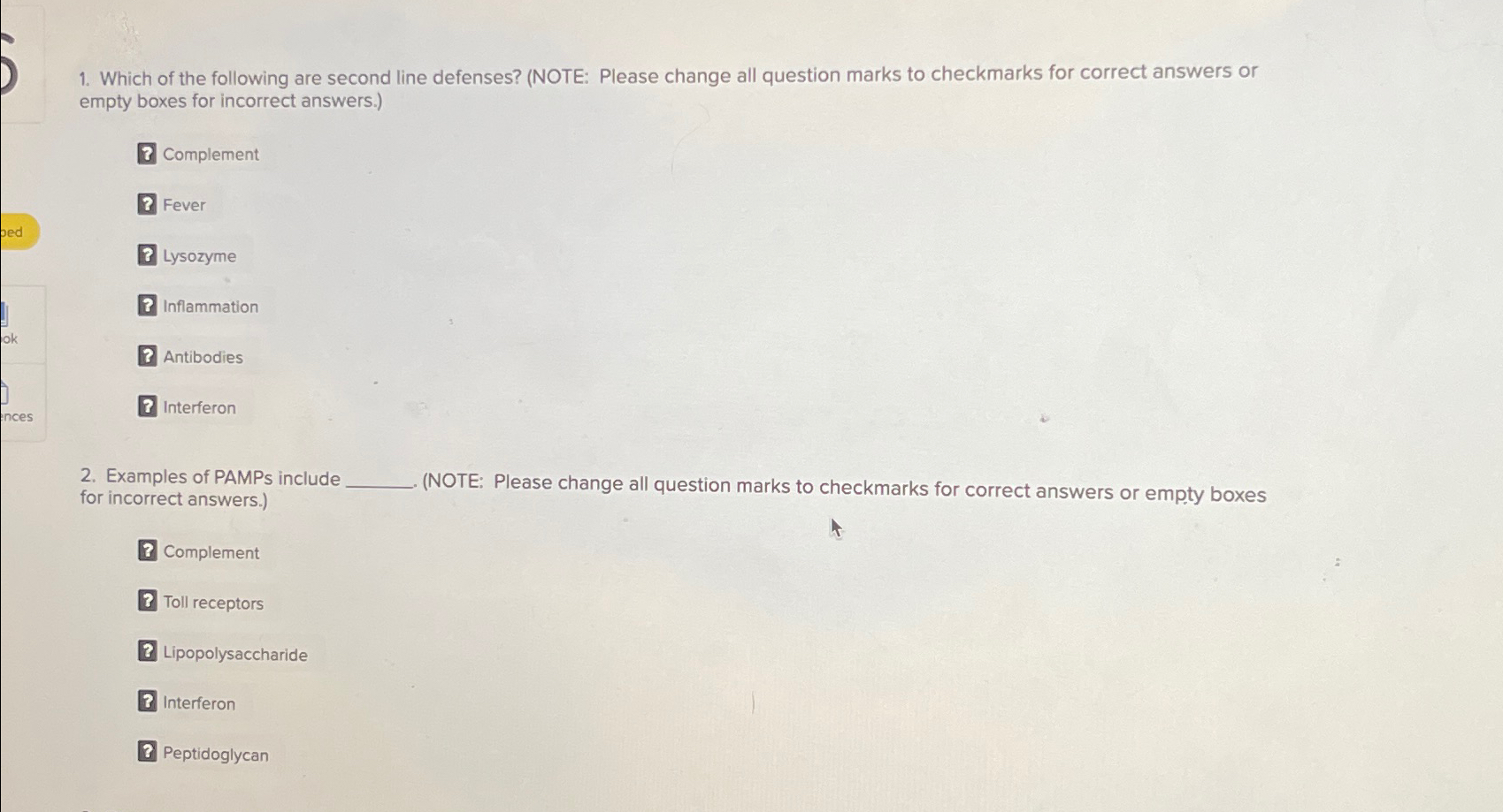 Solved Which of the following are second line defenses? | Chegg.com