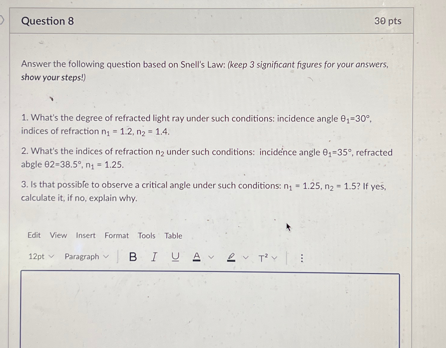 Solved Question 830ptsAnswer the following question based on | Chegg.com