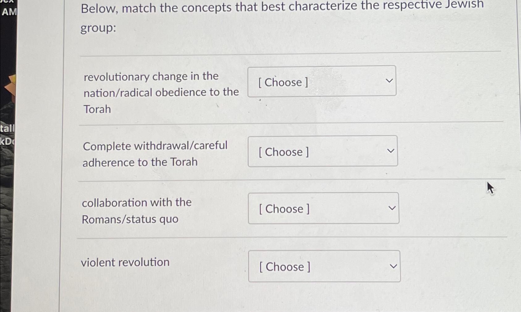 Solved Below, match the concepts that best characterize the | Chegg.com