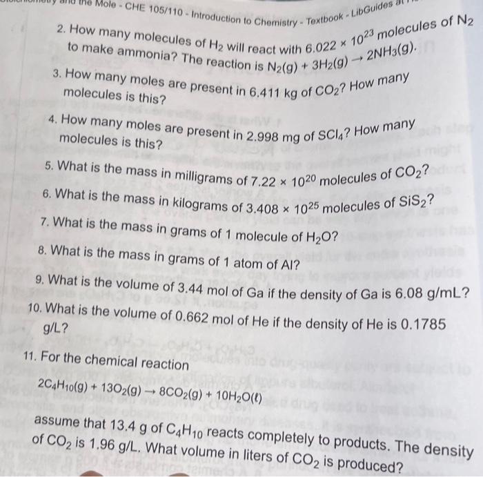 Solved How many molecules of O2 will react with 6.022×1023 | Chegg.com