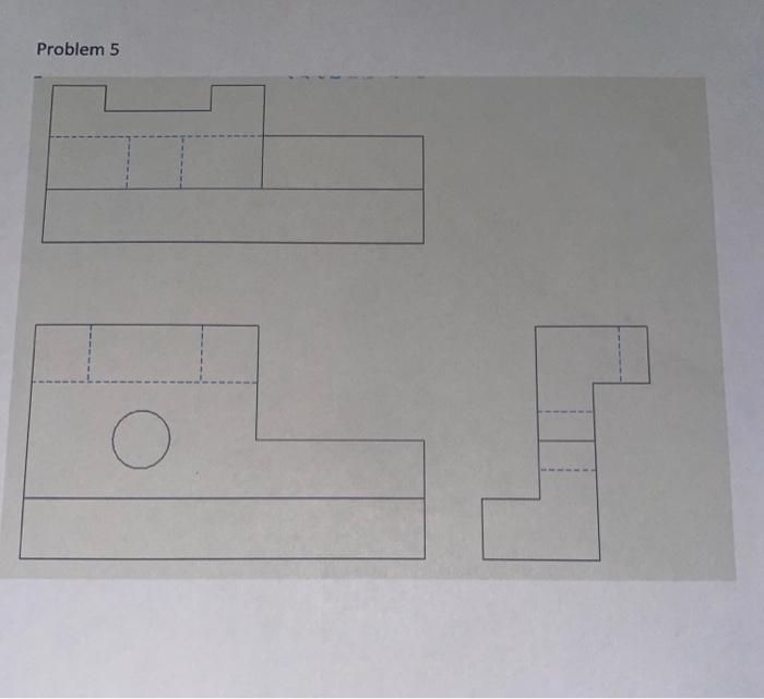 Solved Sketch a 3D sketch for the following multi-view | Chegg.com