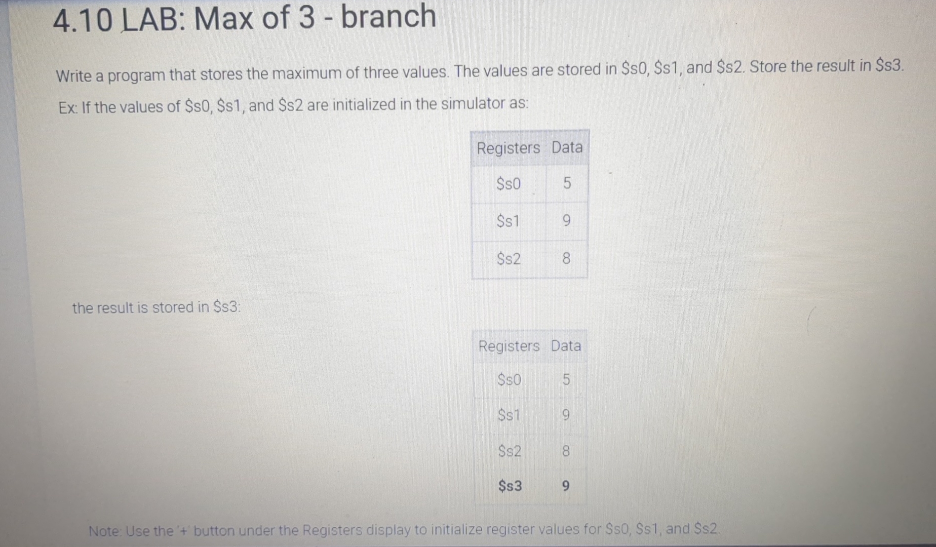 Solved 4.10 ﻿LAB: Max of 3 - ﻿branchWrite a program that | Chegg.com