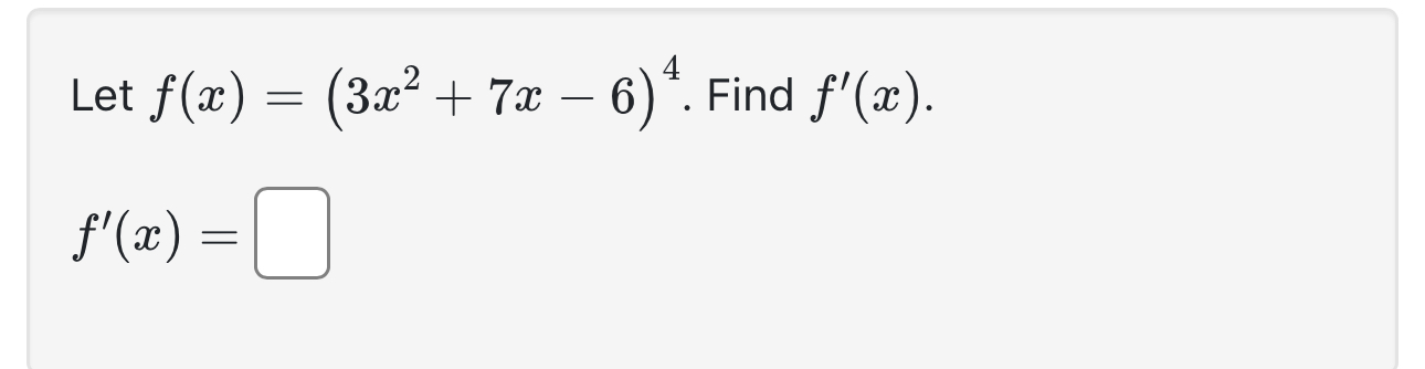Solved Let F X 3x2 7x 6 4 ﻿find F X F X