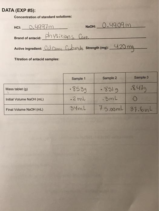 Solved Student Name: Instructor Name: EXP #5 POST-LAB: 1. In | Chegg.com