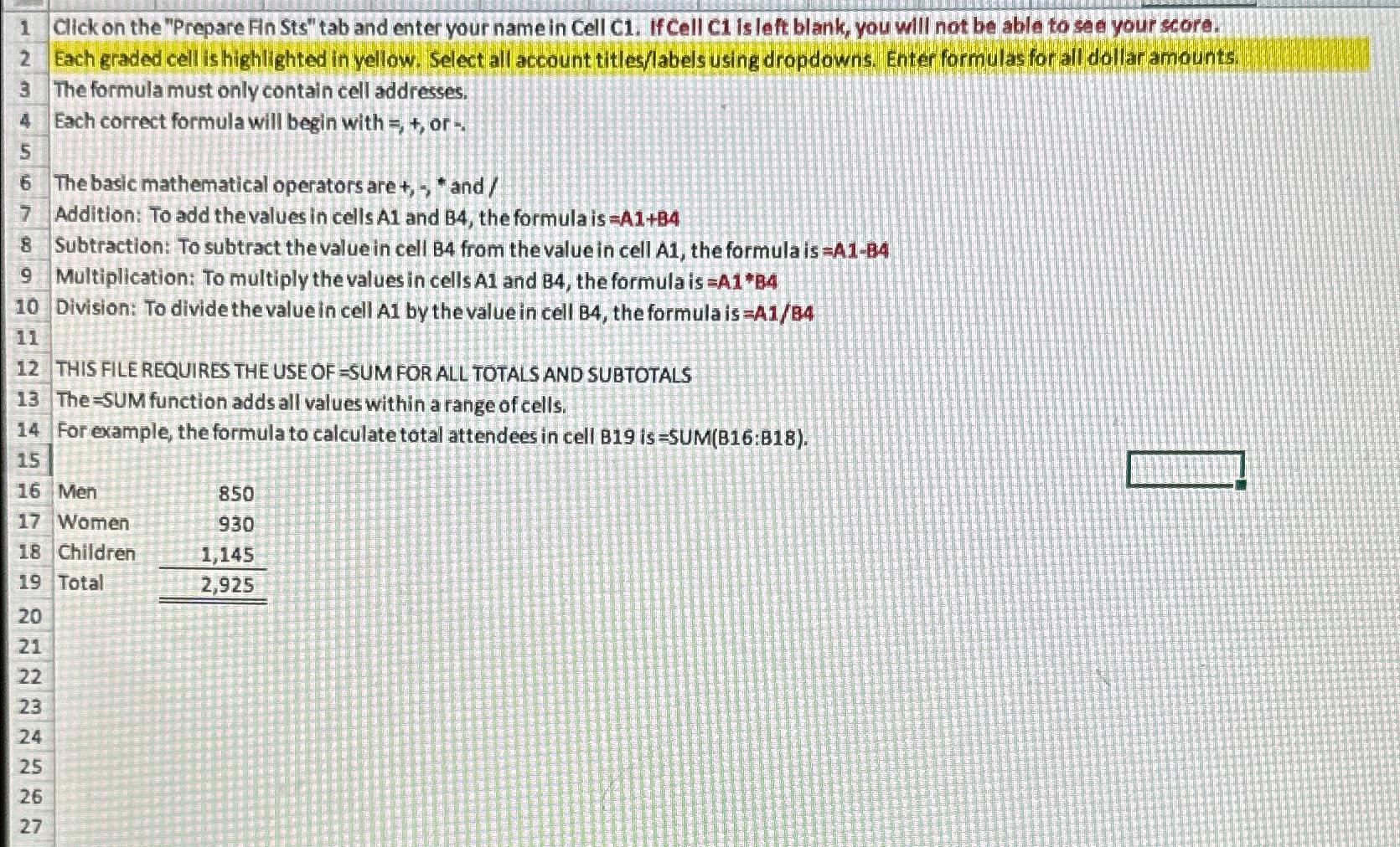 Solved Click on the "Prepare Fin Sts" ﻿tab and enter your | Chegg.com