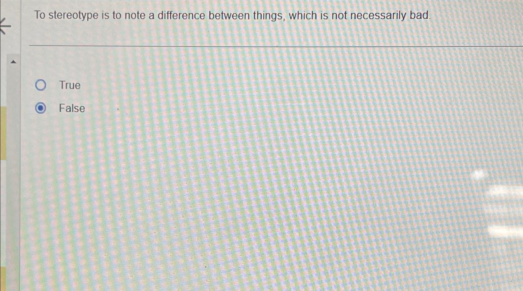 Solved To stereotype is to note a difference between things, | Chegg.com