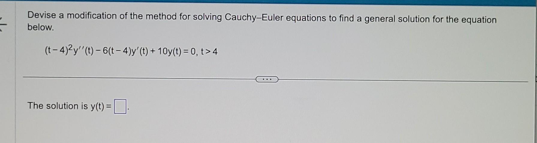 Solved Devise a modification of the method for solving | Chegg.com