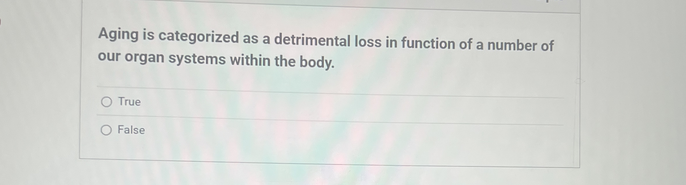 Solved Aging is categorized as a detrimental loss in | Chegg.com