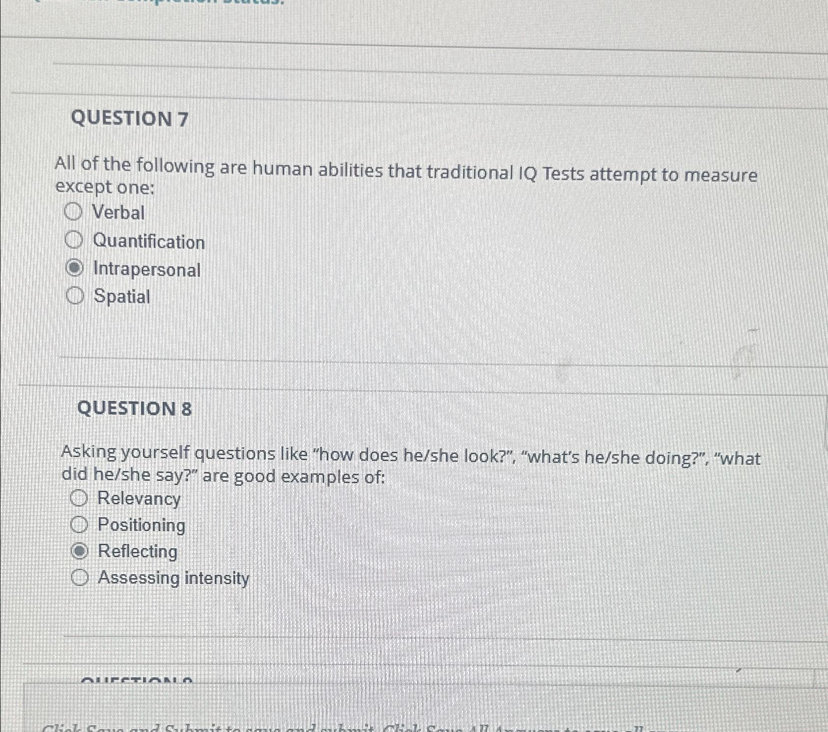 Solved QUESTION 7All of the following are human abilities | Chegg.com