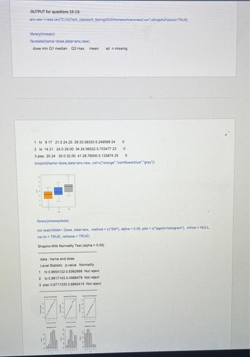 Solved 13. Based on the results of this study, which, if | Chegg.com