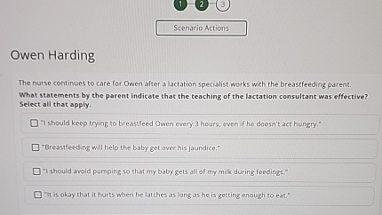 12(3)Owen HardingThe nurse continues to care for Owen | Chegg.com