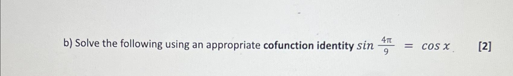 Solved b) ﻿Solve the following using an appropriate | Chegg.com