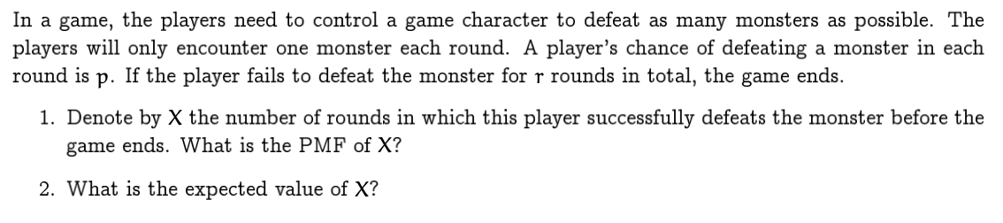 Solved In a game, the players need to control a game | Chegg.com