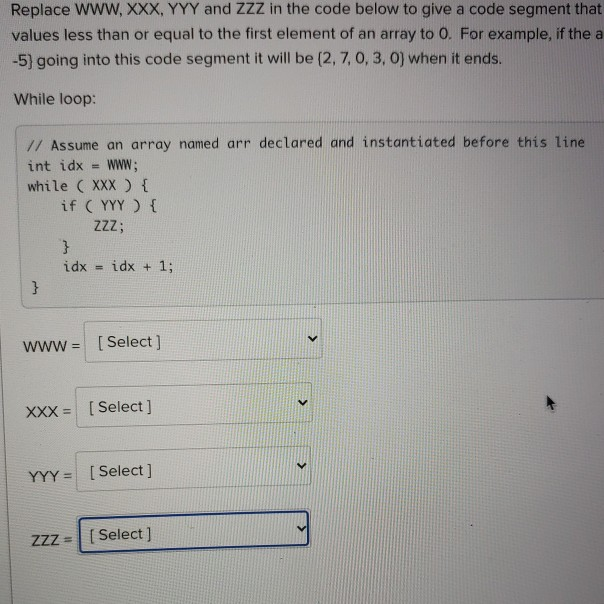 Solved Replace WWW, XXX, YYY and ZZZ in the code below to | Chegg.com