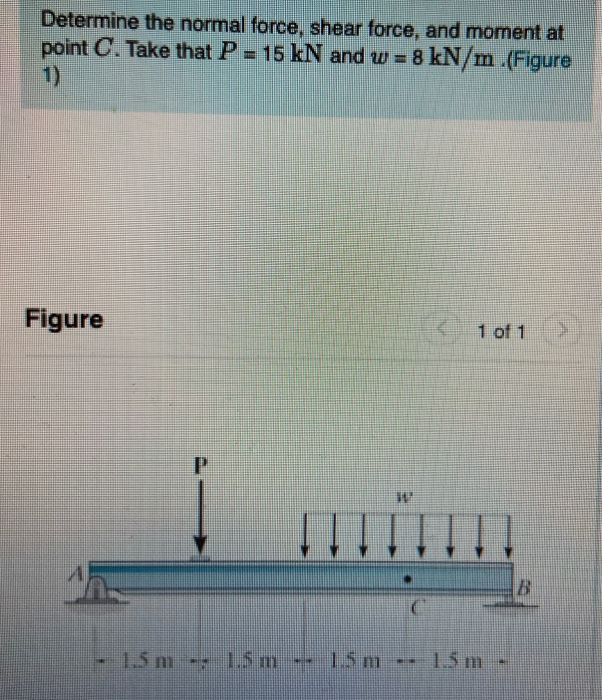 Solved part A .) determine normal force at point C.part B.) | Chegg.com