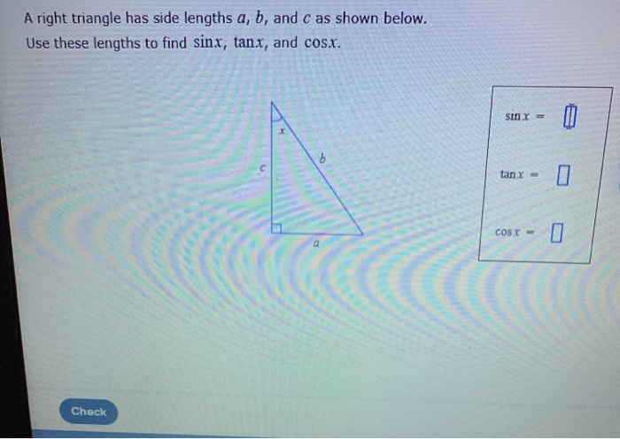 Solved A right triangle has side lengths a, b, and c as | Chegg.com