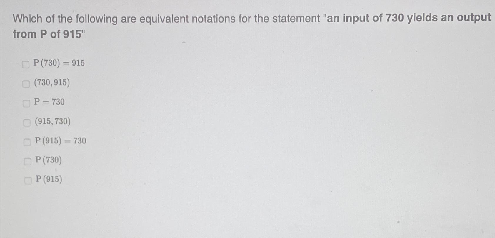 Solved Which of the following are equivalent notations for | Chegg.com