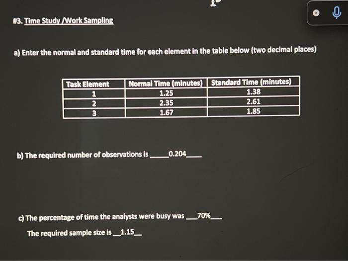 Solved 3. The following data was obtained by observing a | Chegg.com