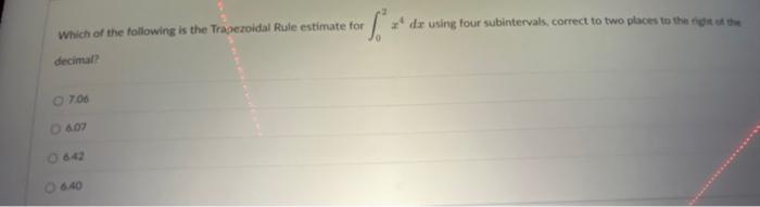 Solved Which of the following is the Trapezoidal Rule | Chegg.com