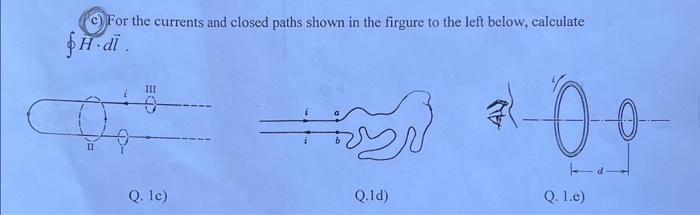 Solved For the currents and closed paths shown in the figure | Chegg.com