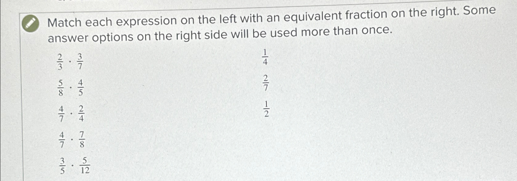 Solved Match each expression on the left with an equivalent | Chegg.com