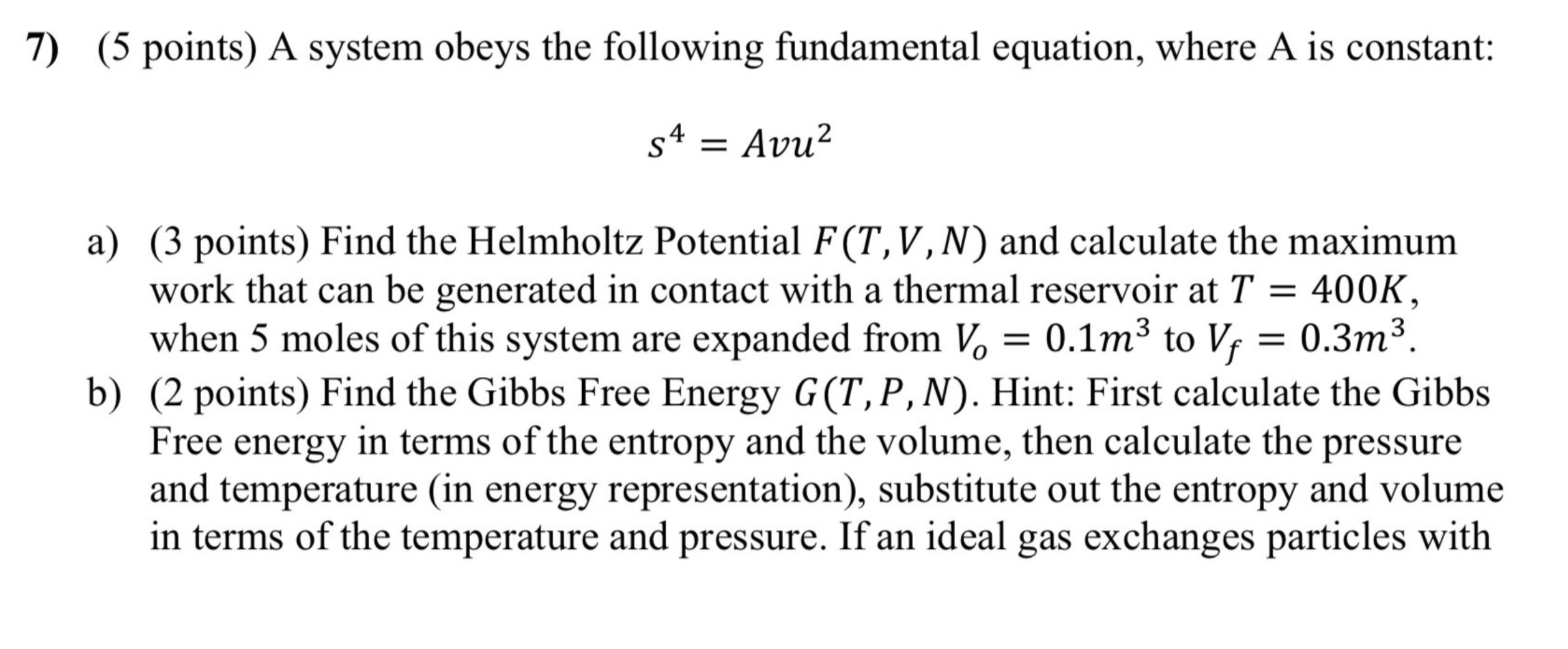 Solved (5 ﻿points) ﻿A system obeys the following fundamental | Chegg.com