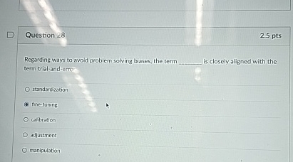Solved Question 282.5ptsRegarding ways to avoid problem | Chegg.com