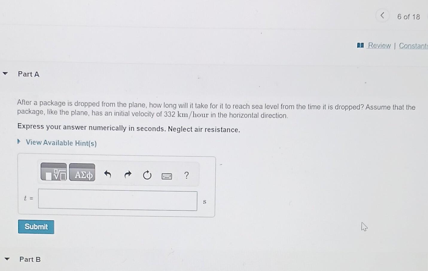 Solved \pm Delivering a Package by Air oniy way to geiver | Chegg.com