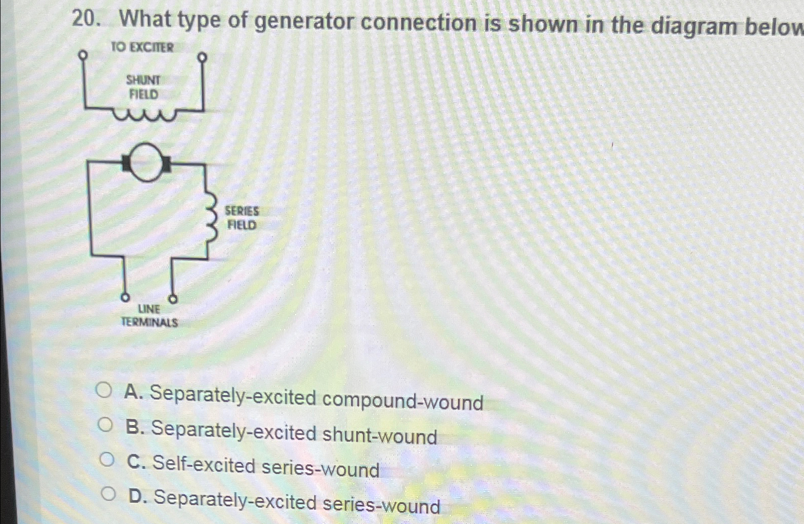 Solved What type of generator connection is shown in the | Chegg.com