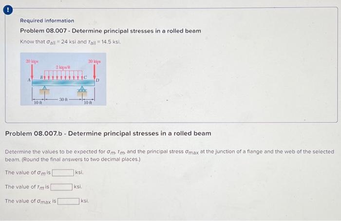 Solved Required information Problem 08.007 - Determine | Chegg.com