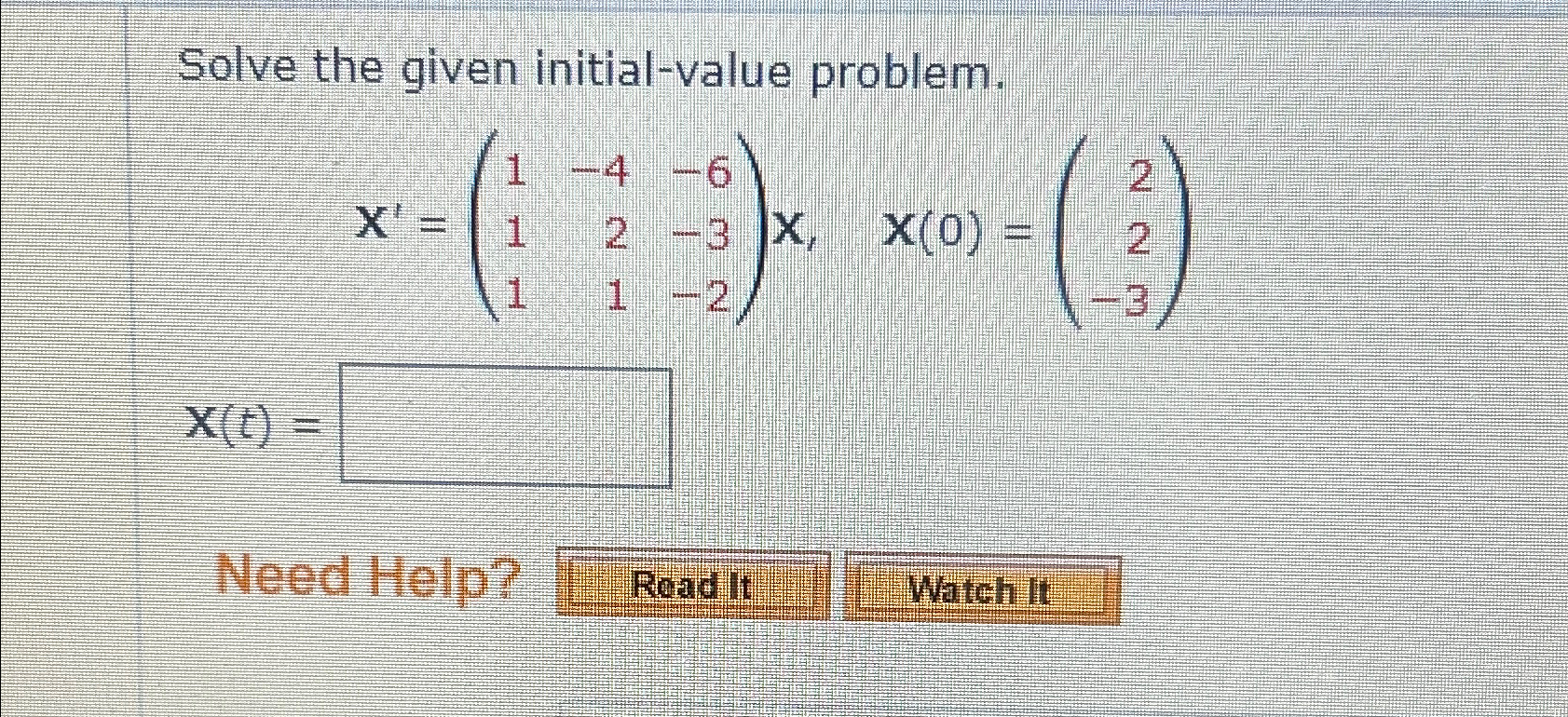 Solved Solve the given initial-value problem. | Chegg.com