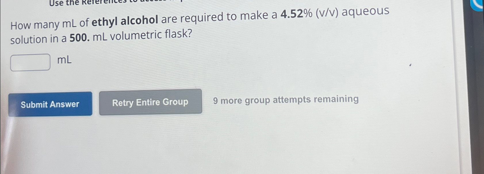 Solved How many mL ﻿of ethyl alcohol are required to make a | Chegg.com