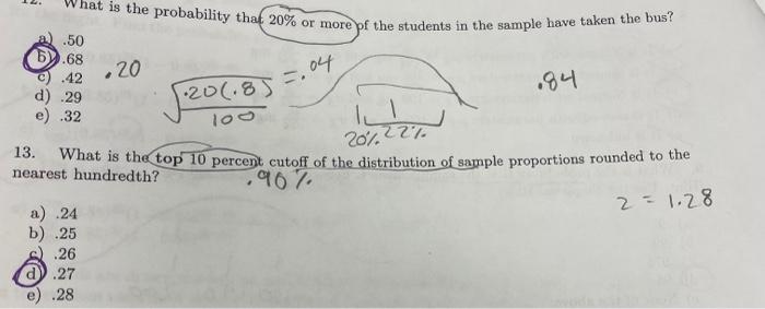 Solved correct answers are circled. please explain why | Chegg.com