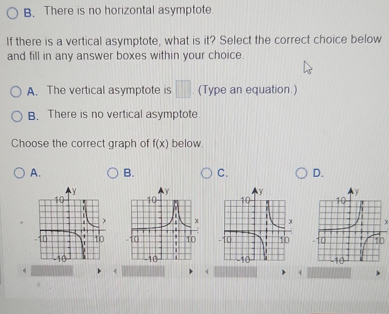 Solved Find the horizontal and vertical asymptotes of f(x). | Chegg.com