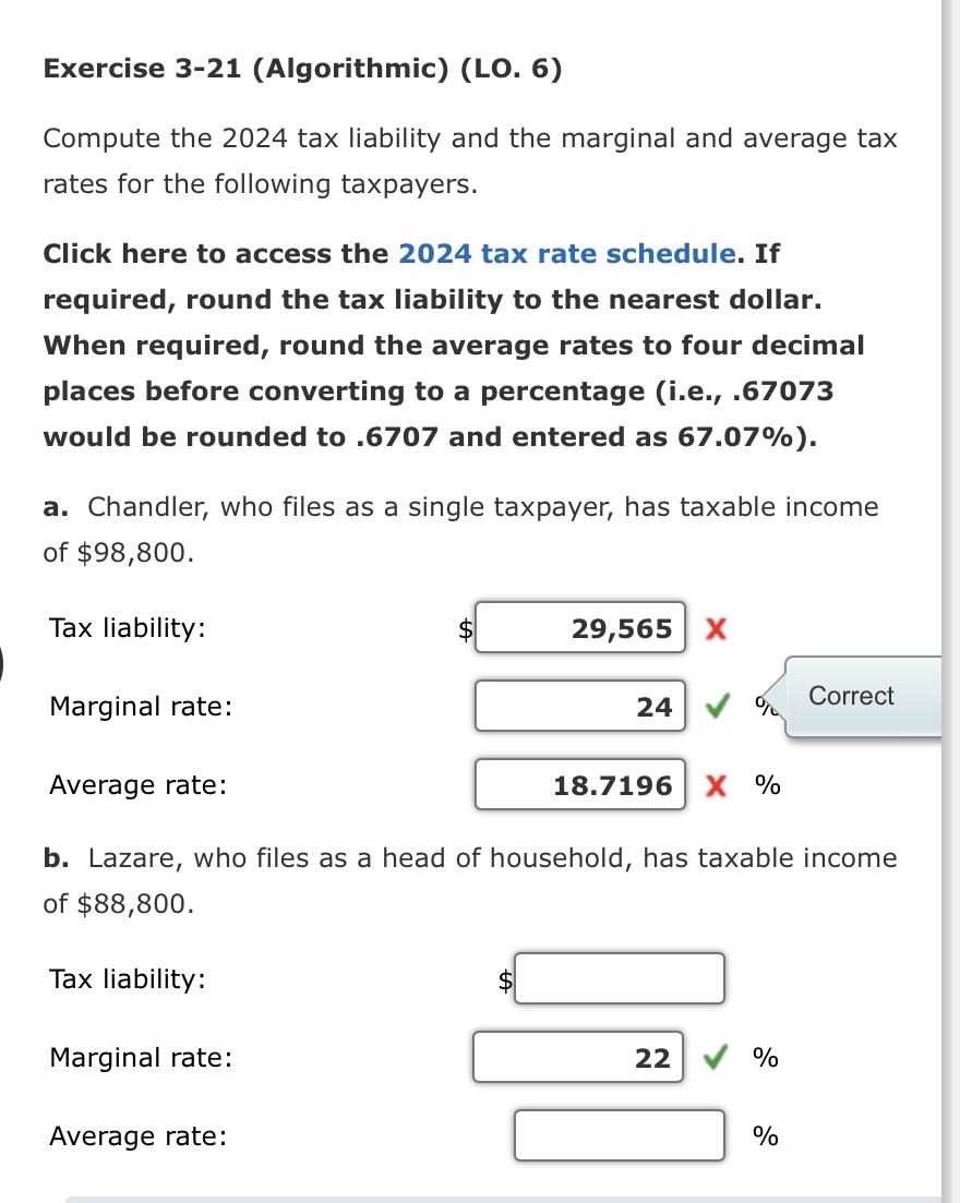 Solved Exercise 3-21 (Algorithmic) (LO. 6)Compute the 2024 | Chegg.com