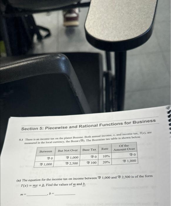 Solved Section 5: Piecewise and Rational Functions for | Chegg.com