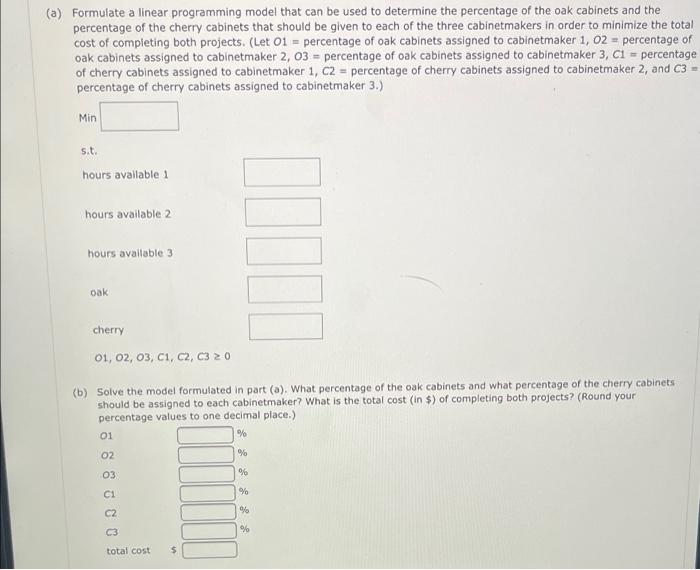 Solved A linear programming computer package is needed. | Chegg.com