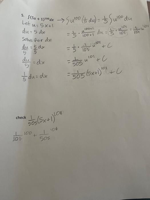 Solved Use the method of u-substitution to find the answer. | Chegg.com