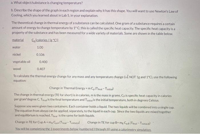 Solved Do Some Science 1. Think about how the temperature | Chegg.com