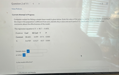 Solved Question 2 ﻿of 11.13View PoliciesCurrent Attempt in | Chegg.com