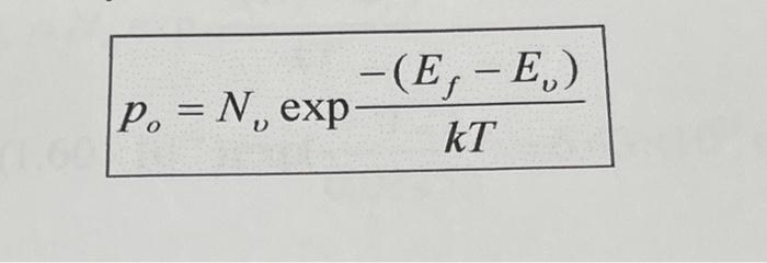 Solved formula 2 to calculate electron concentration in | Chegg.com