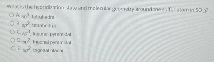 Solved · sp3 What is the hybridization state and molecular | Chegg.com