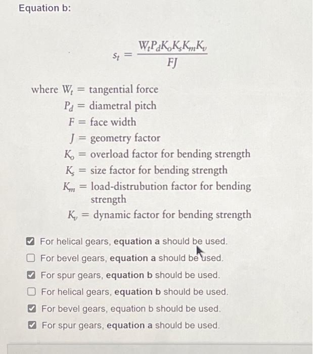 Solved According to AGMA standards, bending stress numbers | Chegg.com