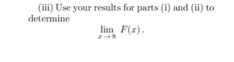 Solved Let F ﻿be the function defined byF(x)=x2-64|x-8|.(i) | Chegg.com