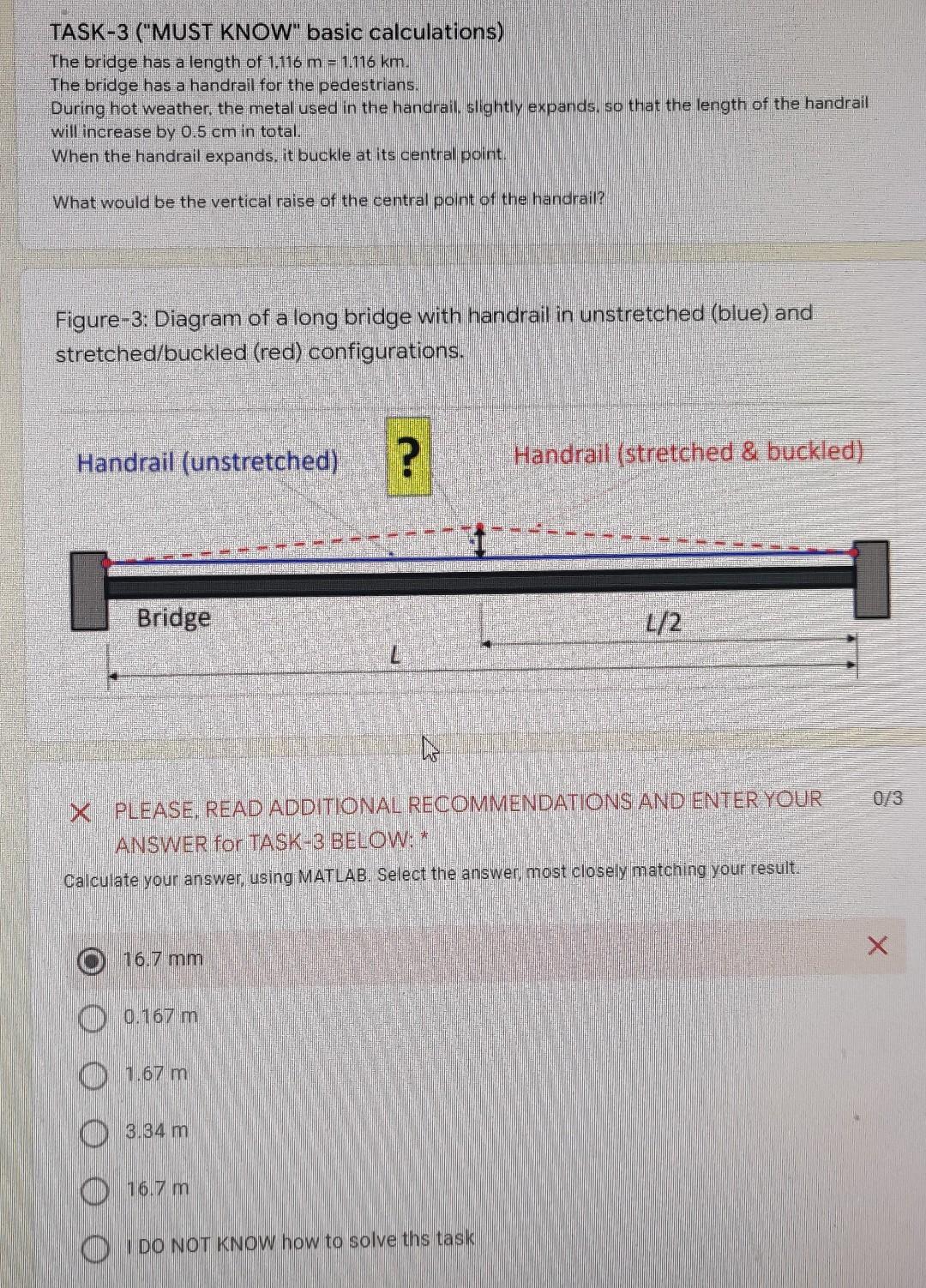 Solved TASK-3 ("MUST KNOW" basic calculations) The bridge | Chegg.com