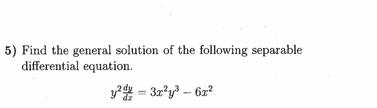 Solved Find the general solution of the following | Chegg.com