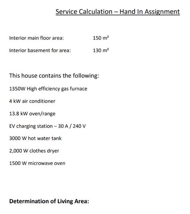 Solved Service Calculation - Hand In Assignment Interior | Chegg.com