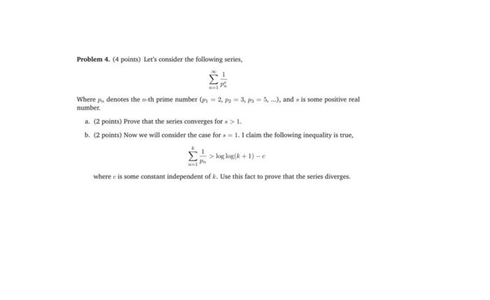 Problem 4 4 Points Lets Consider The Following 