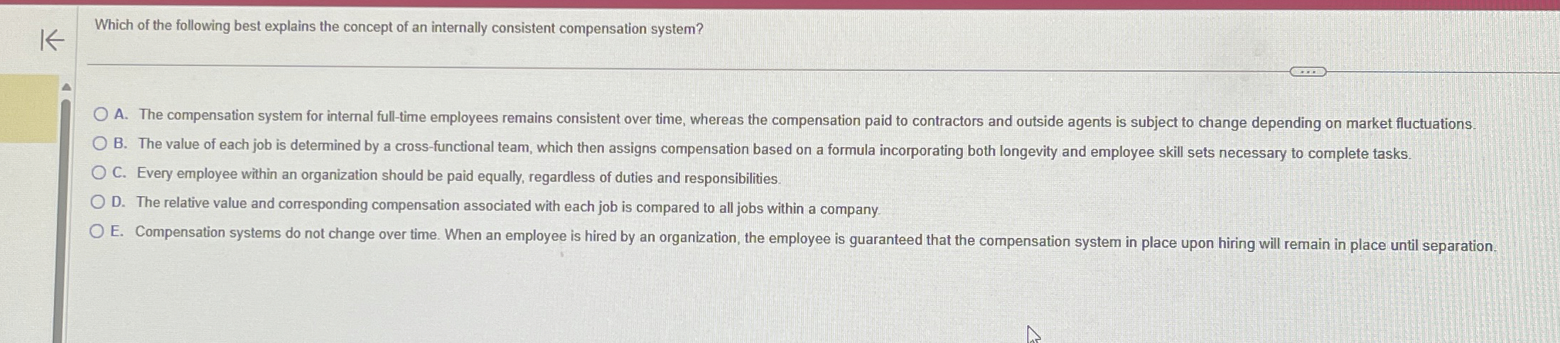 Solved Which of the following best explains the concept of | Chegg.com